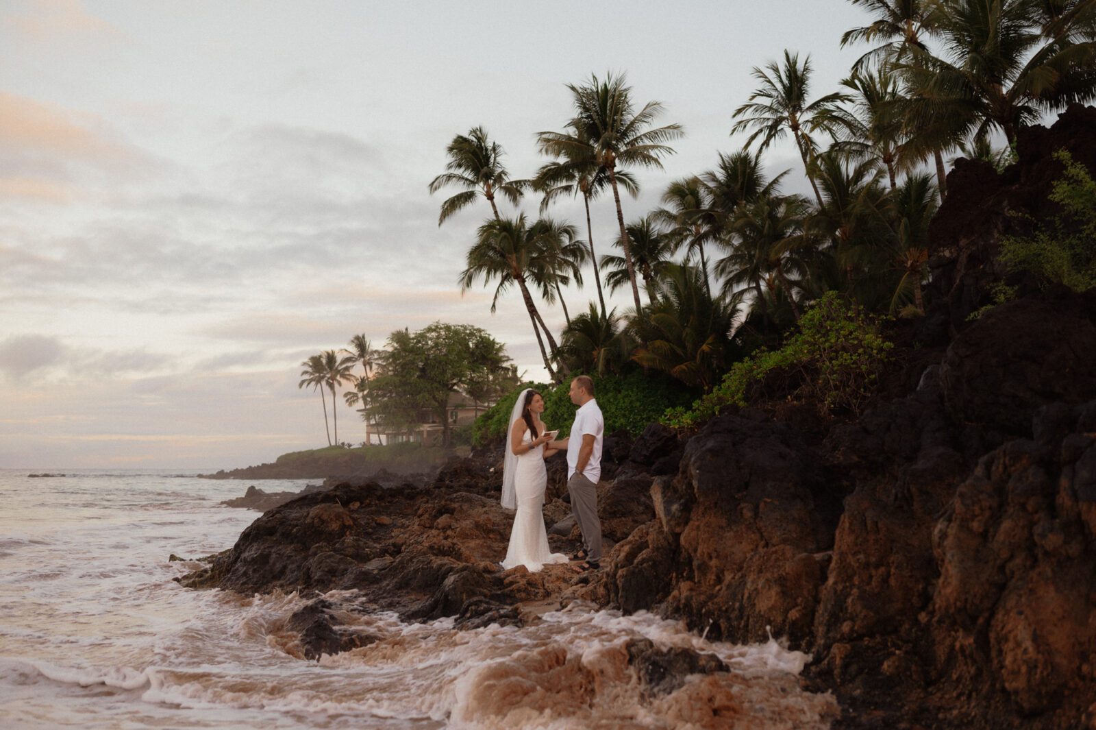 Danielle & Ray’s Beach & Cliffside Maui Elopement ...