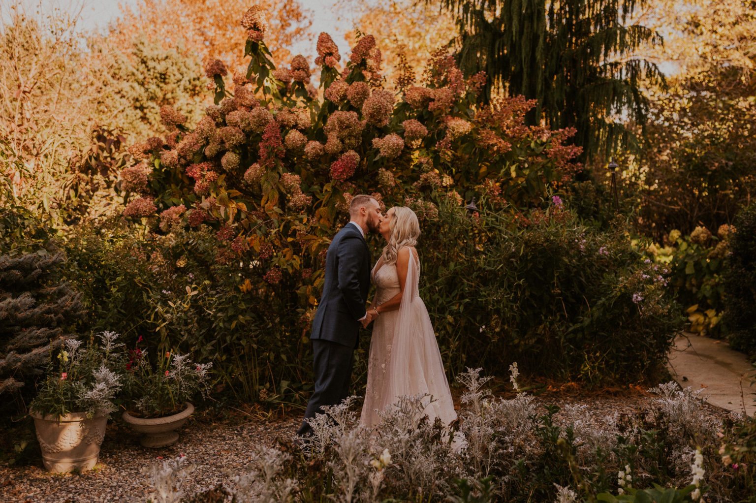 Sarah & Brad's Intimate Michigan Fall Garden Wedding ...