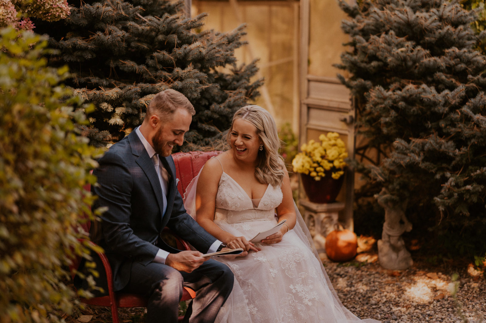 Sarah & Brad's Intimate Michigan Fall Garden Wedding ...